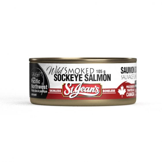 St. Jean's - Smoked Canned Wild Sockeye Salmon (105g) – Shop First Nations